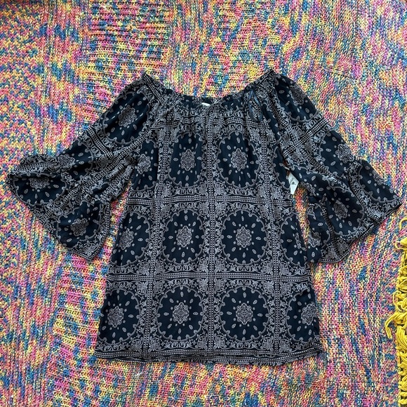 Blu Pepper | Dresses | Blue Pepper Black And Grey Bandanna Style ...
